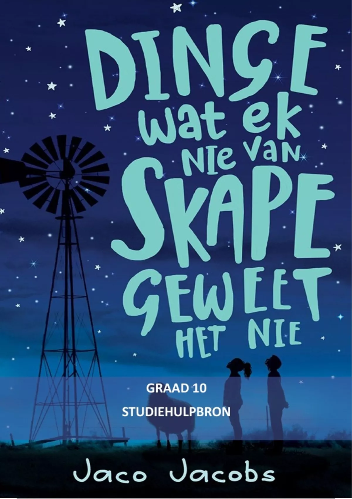 Summary GRAAD 10 - AFR HT - JACO JACOBS - DINGE WAT EK NIE VAN SKAPE GEWEET HET NIE - JACO ...