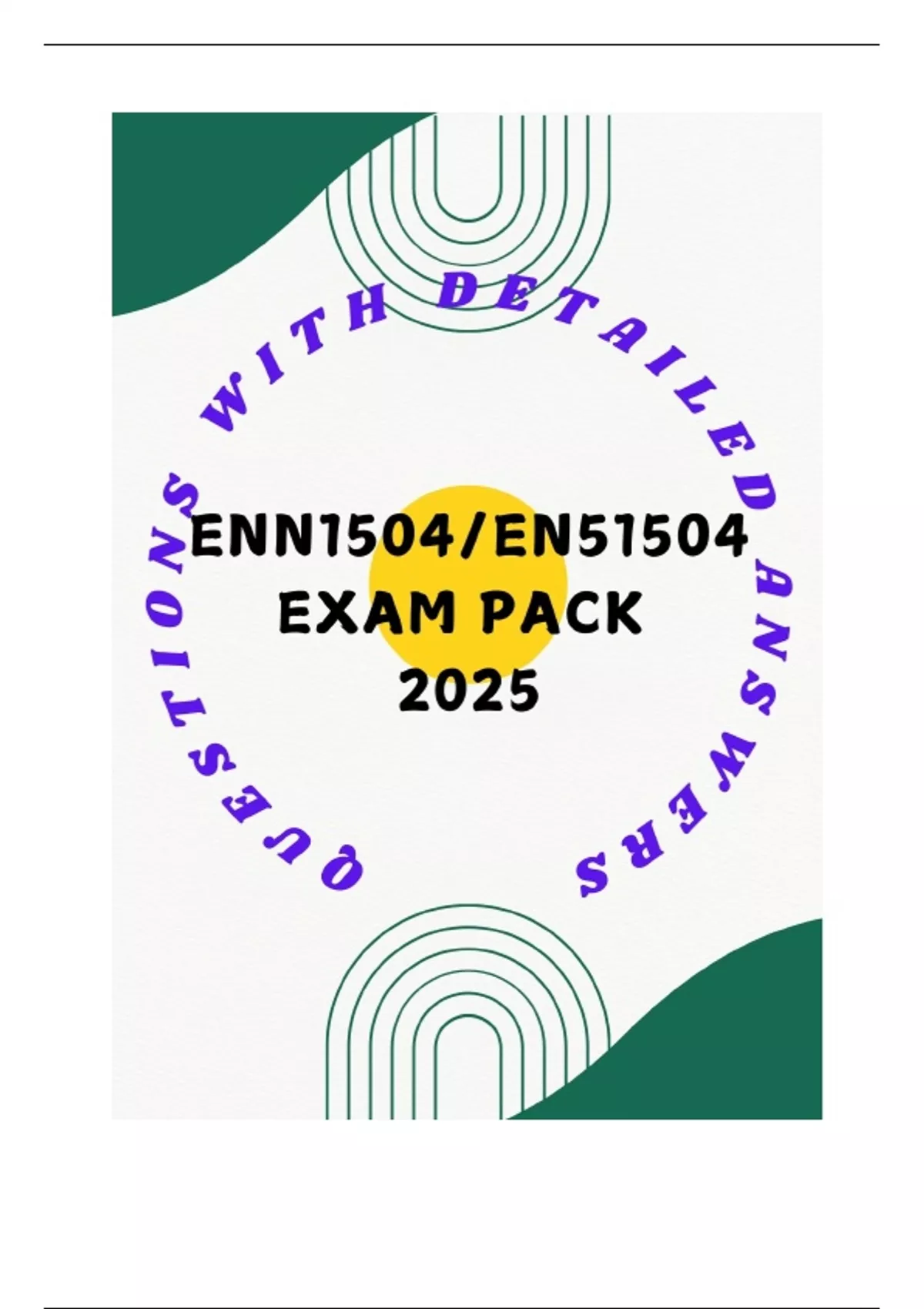 ENN1504/ ENG1504 EXAM PACK 2025 - QUESTIONS AND ANSWERS - ENG1504 ...