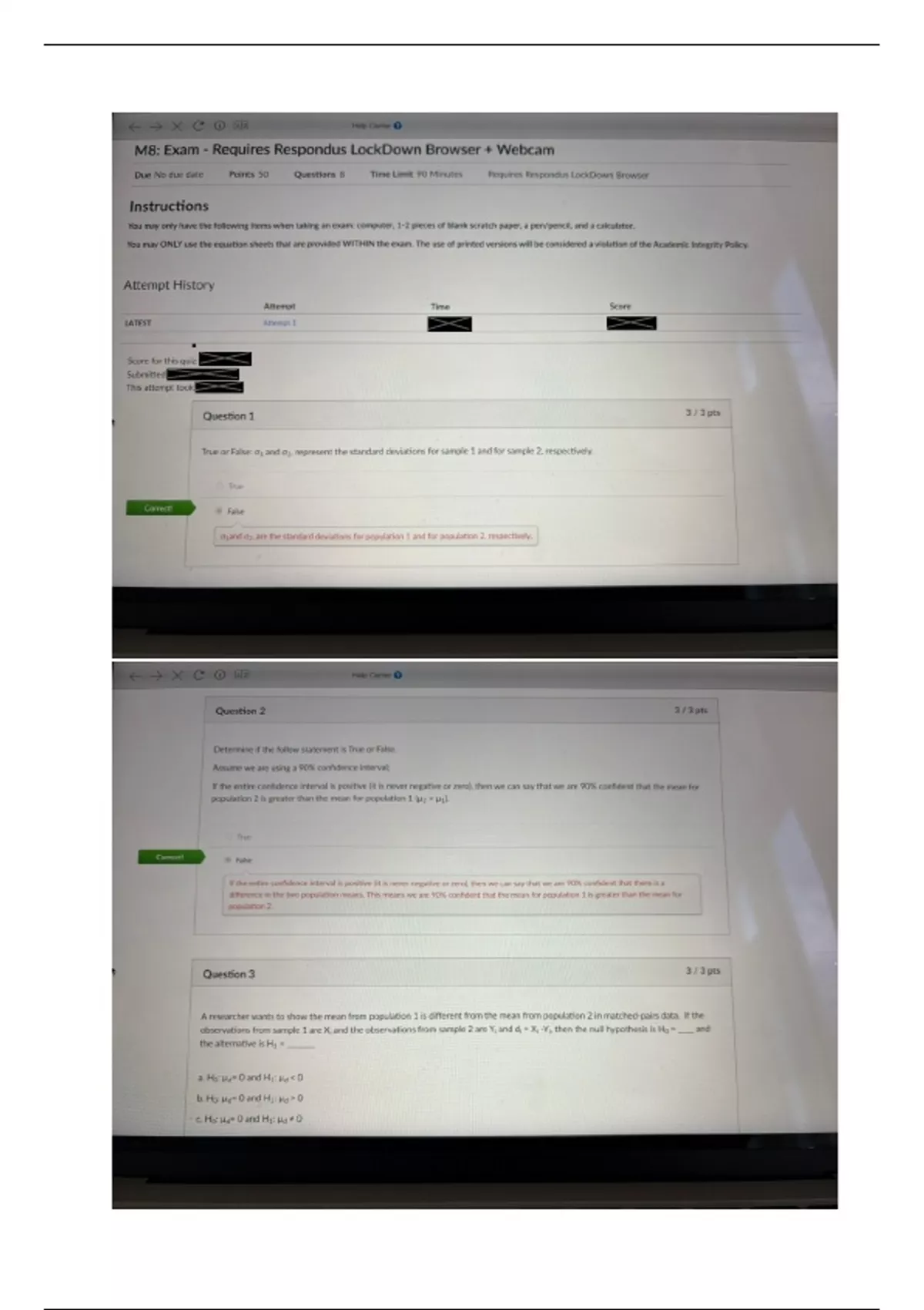 Math 110 Module 8 Exam Latest 2025 Math110 Introduction To Statistics Portage Learning