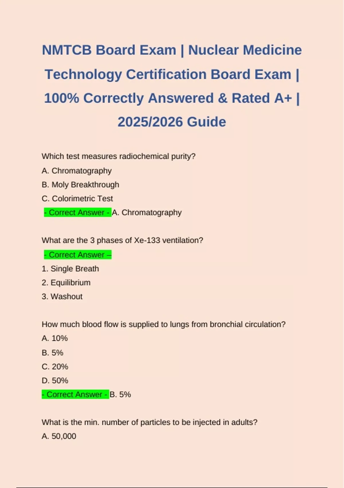 NMTCB Board Exam | Nuclear Medicine Technology Certification Board Exam ...