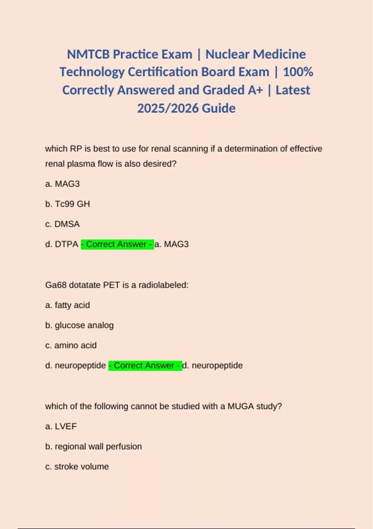 NMTCB Practice Exam | Nuclear Medicine Technology Certification Board ...