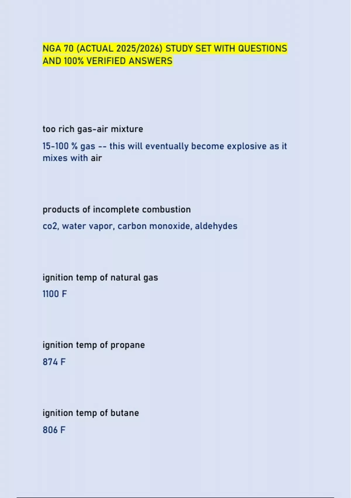 NGA 70 (ACTUAL 2025/2026) STUDY SET WITH QUESTIONS AND 100% VERIFIED ...