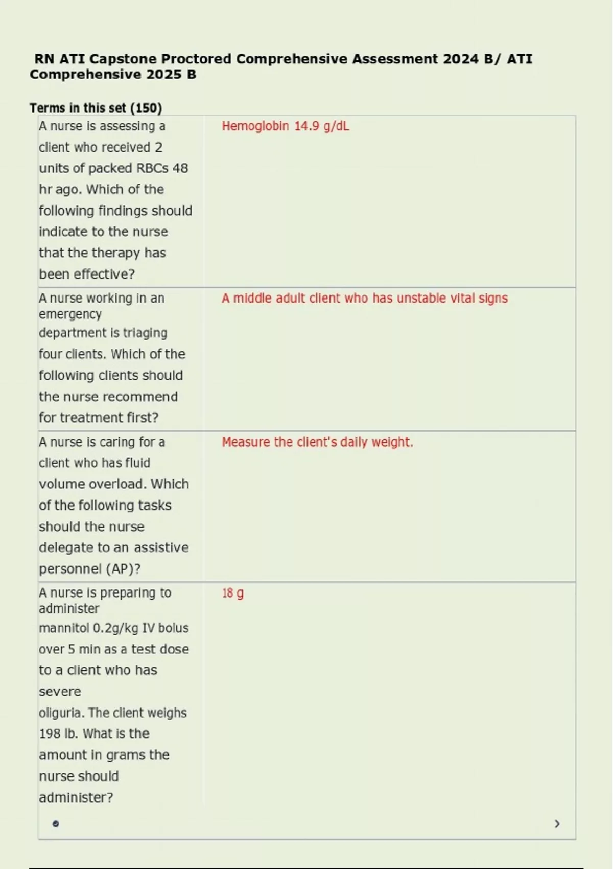 RN ATI Capstone Proctored Comprehensive Assessment 2024 B/ ATI Comprehensive 2025 B | With ...