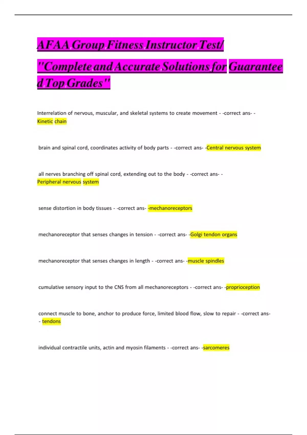 Group Fitness Instructor Certification Test 2025 With 250 Real Prep ...