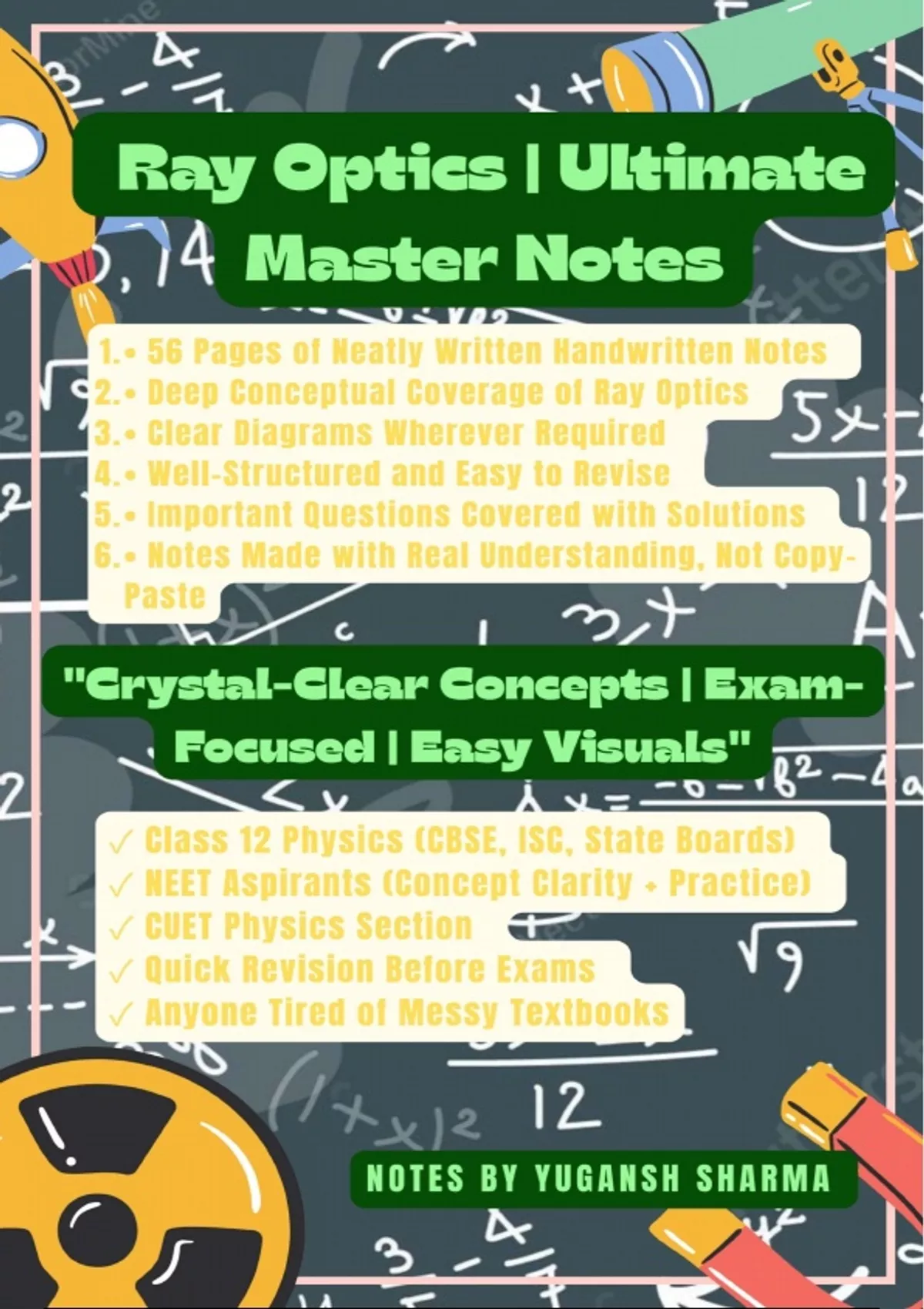 Ray Optics and Optical Instruments Class 12 | Handwritten Notes for ...