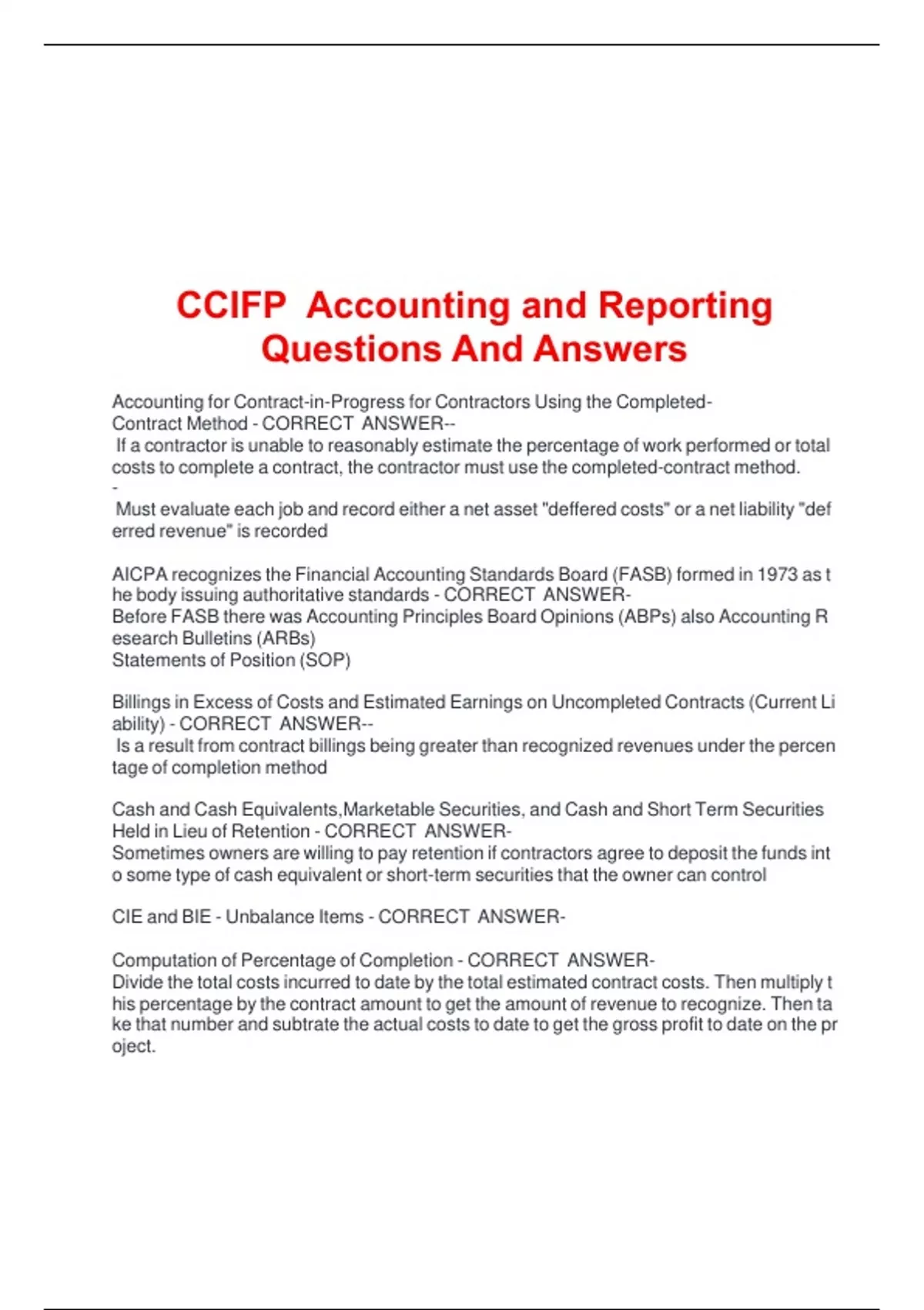 Packaging deal for CCIFP Roles and Responsibilities of the Financial ...