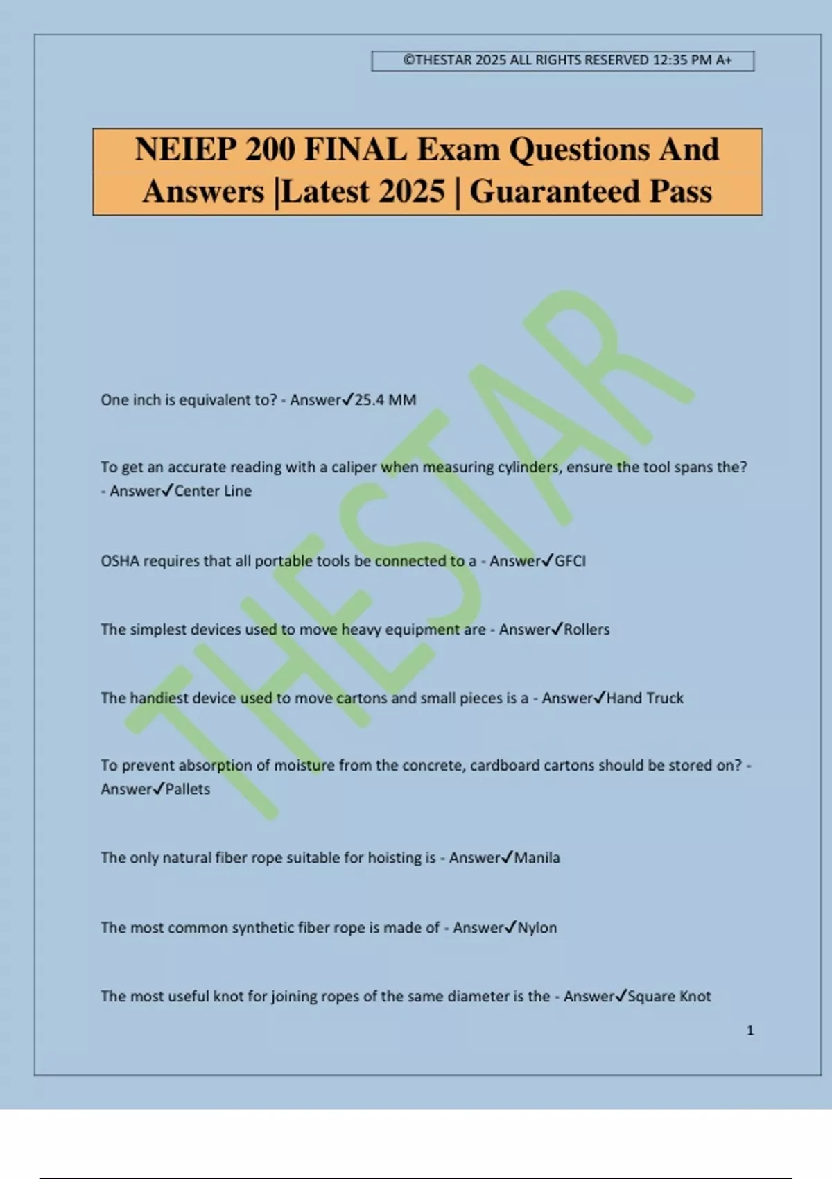 NEIEP 200 FINAL Exam Questions And Answers |Latest 2025 | Guaranteed ...