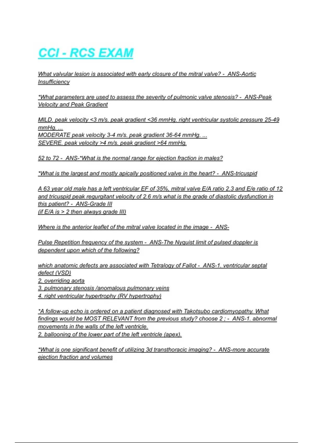 CCI - RCS EXAM QUESTIONS WITH CORRECT ANSWERS 2025/2026( A+ GRADED 100% ...