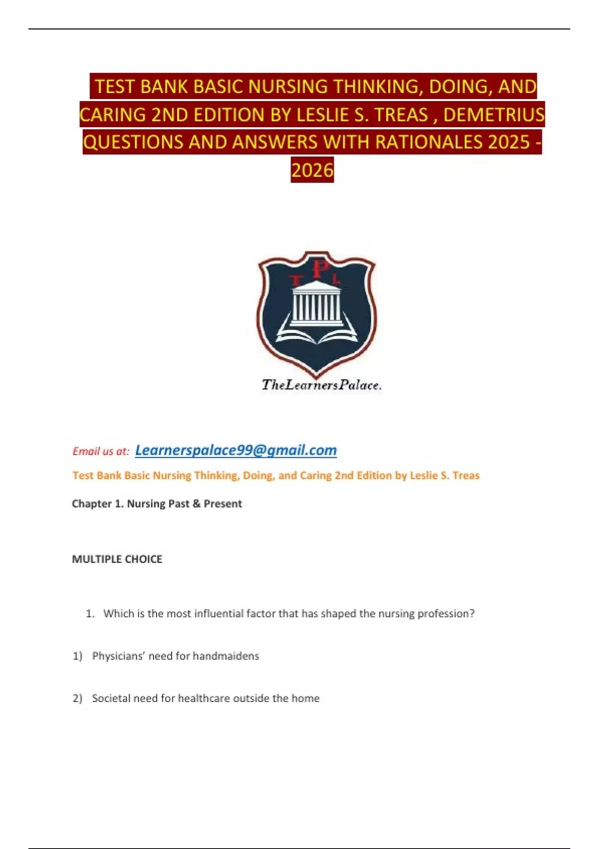 Test Bank For Health Policy Application for Nurses and Other Healthcare ...