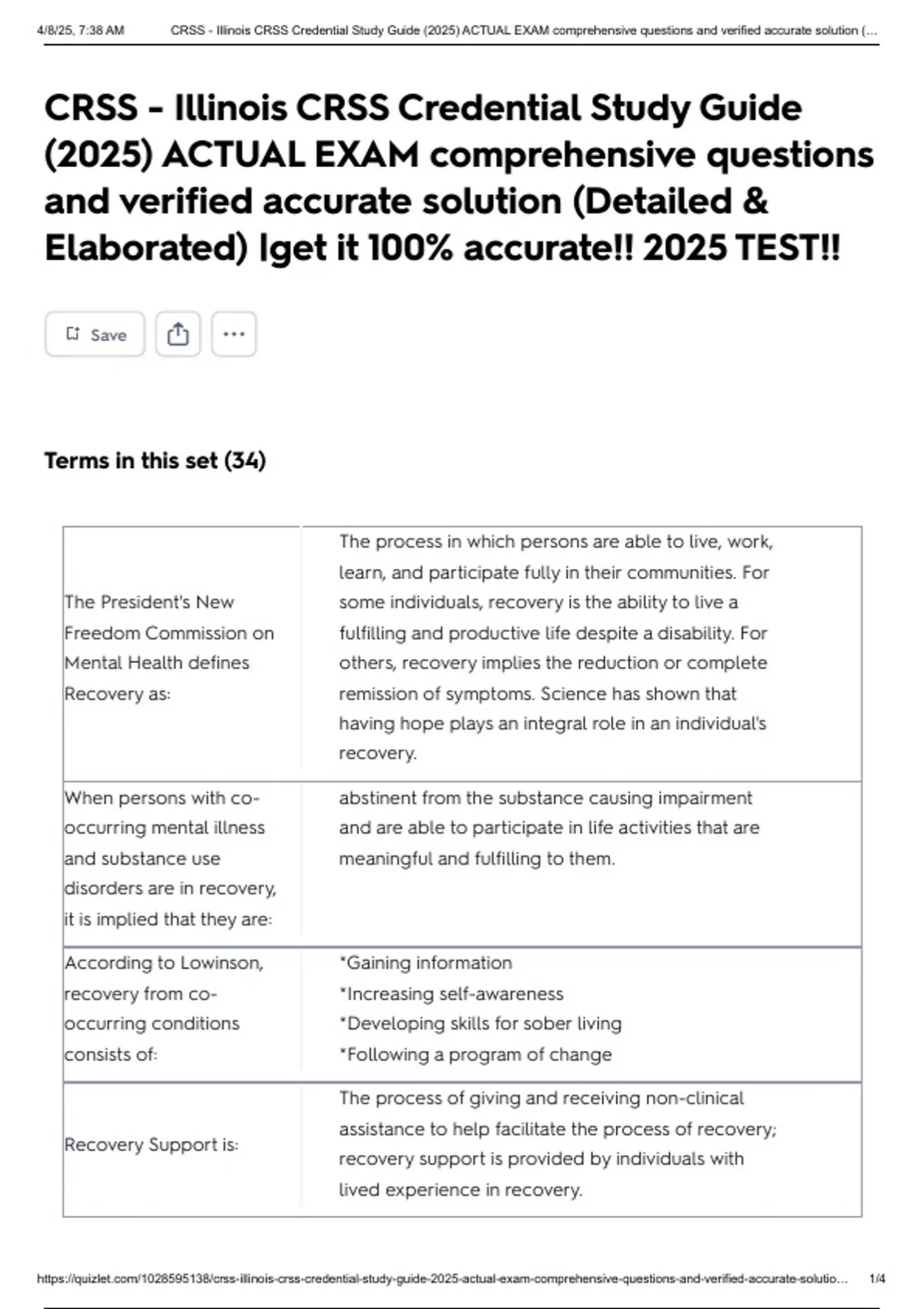 CRSS - Illinois CRSS Credential Study Guide (2025) ACTUAL EXAM ...