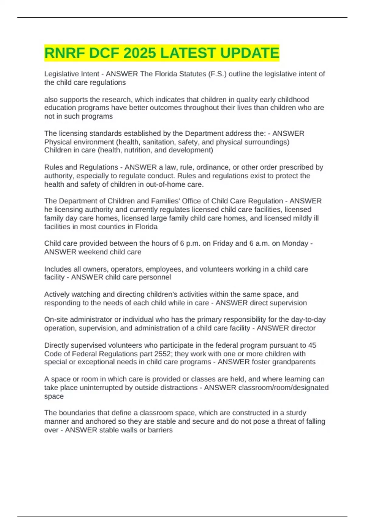 RNRF DCF 2025 LATEST UPDATE - RNRF DCF - Stuvia US