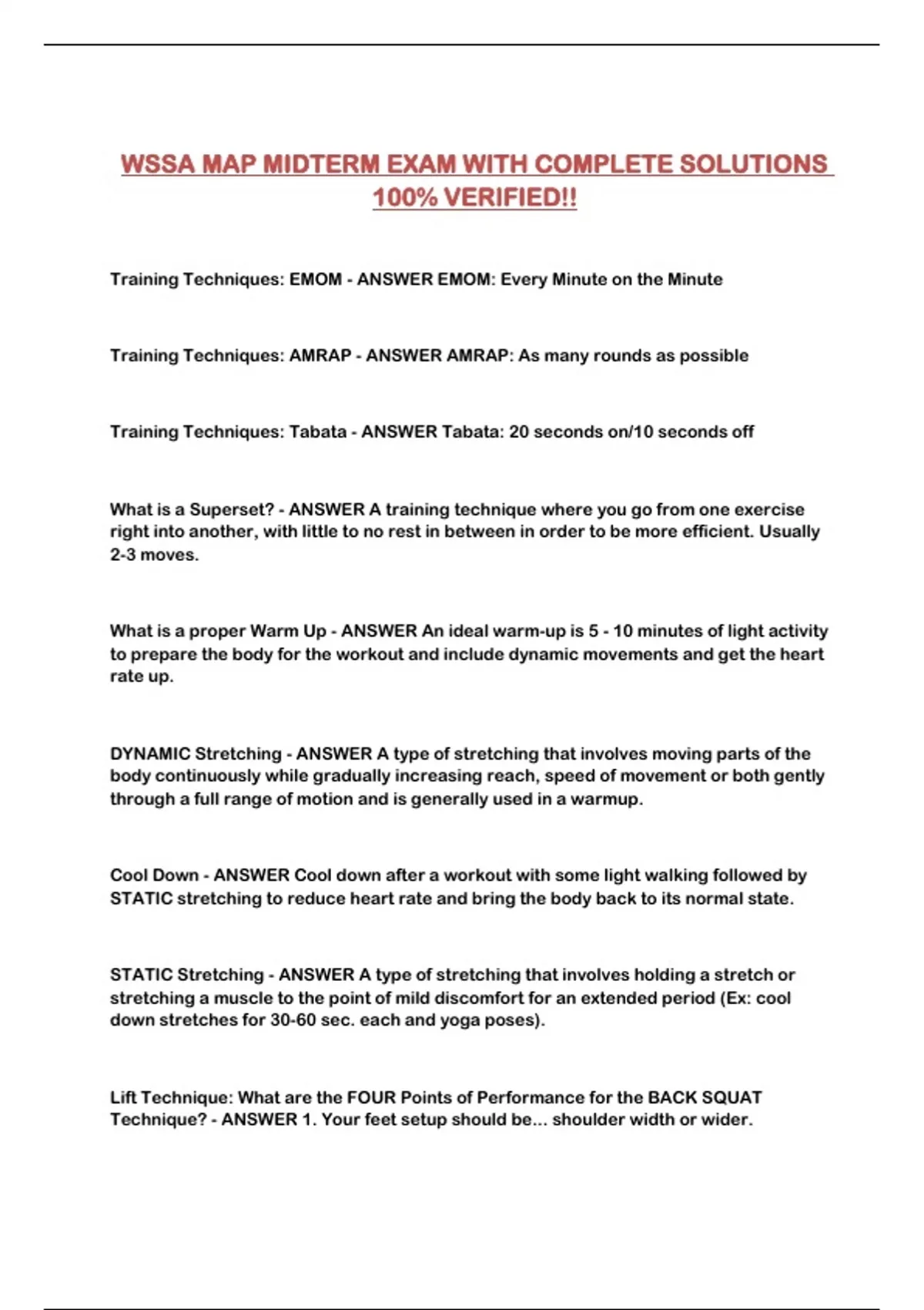 WSSA MAP MIDTERM EXAM WITH COMPLETE SOLUTIONS 100% VERIFIED!! - WSSA MAP - Stuvia US