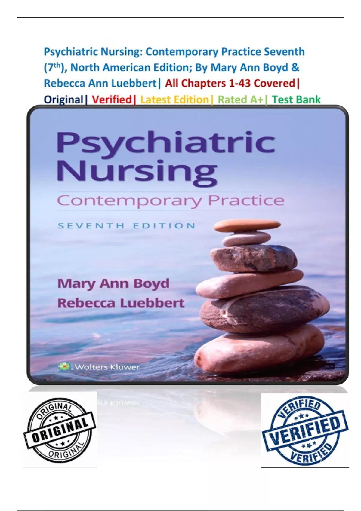 Psychiatric Nursing: Contemporary Practice Seventh (7th), North ...