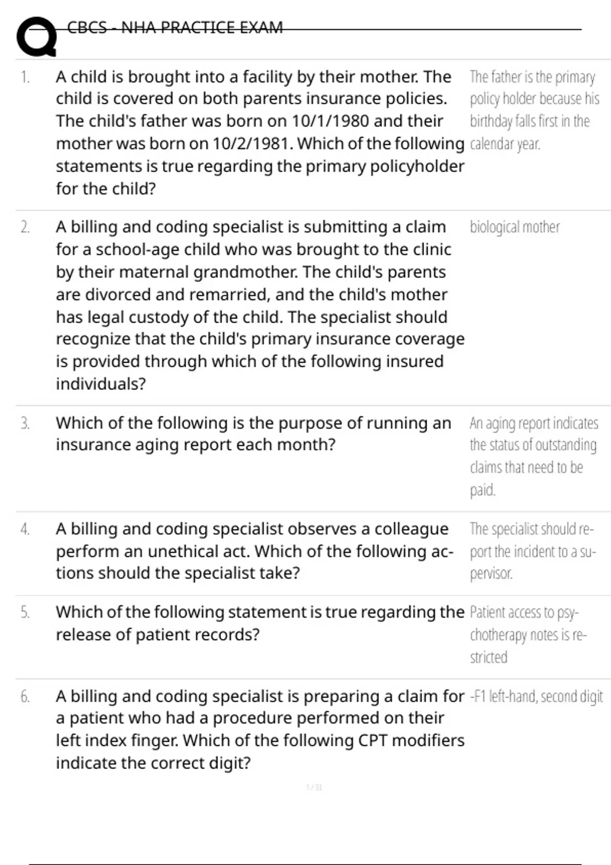 CBCS - NHA PRACTICE EXAM|| 2025 LATELY UPDATED QUESTIONS AND 100% ...