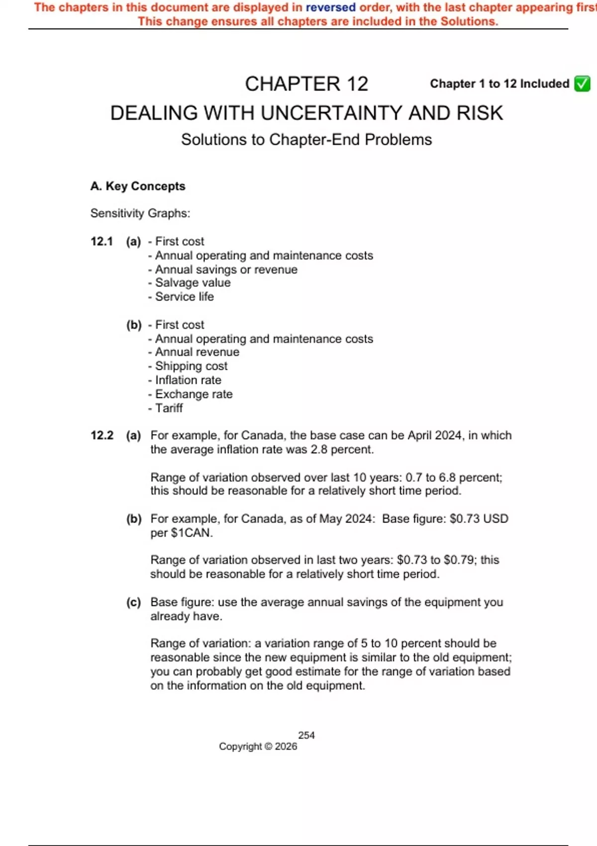 Solutions for Engineering Economics, 8th Canadian Edition by Niall M ...