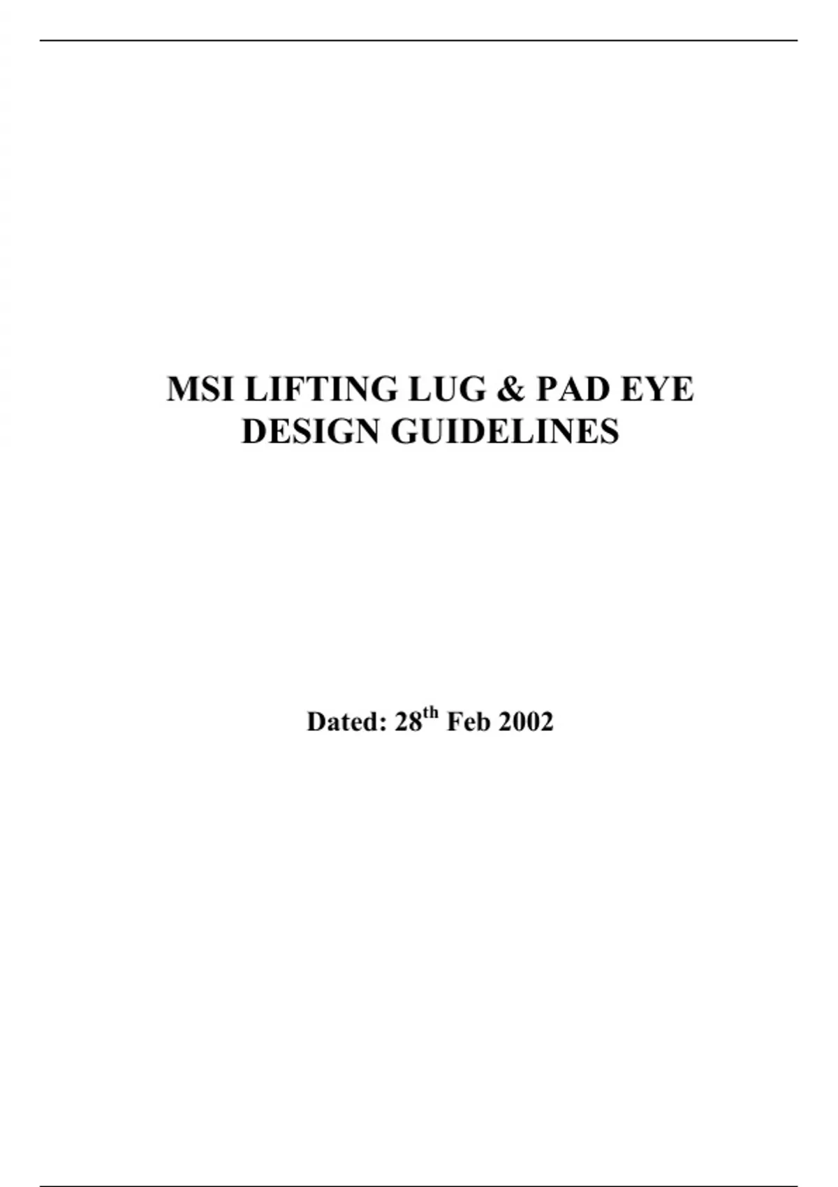 Guideline-Lifting-Lug-Design MSI LIFTING LUG & PAD EYE DESIGN ...