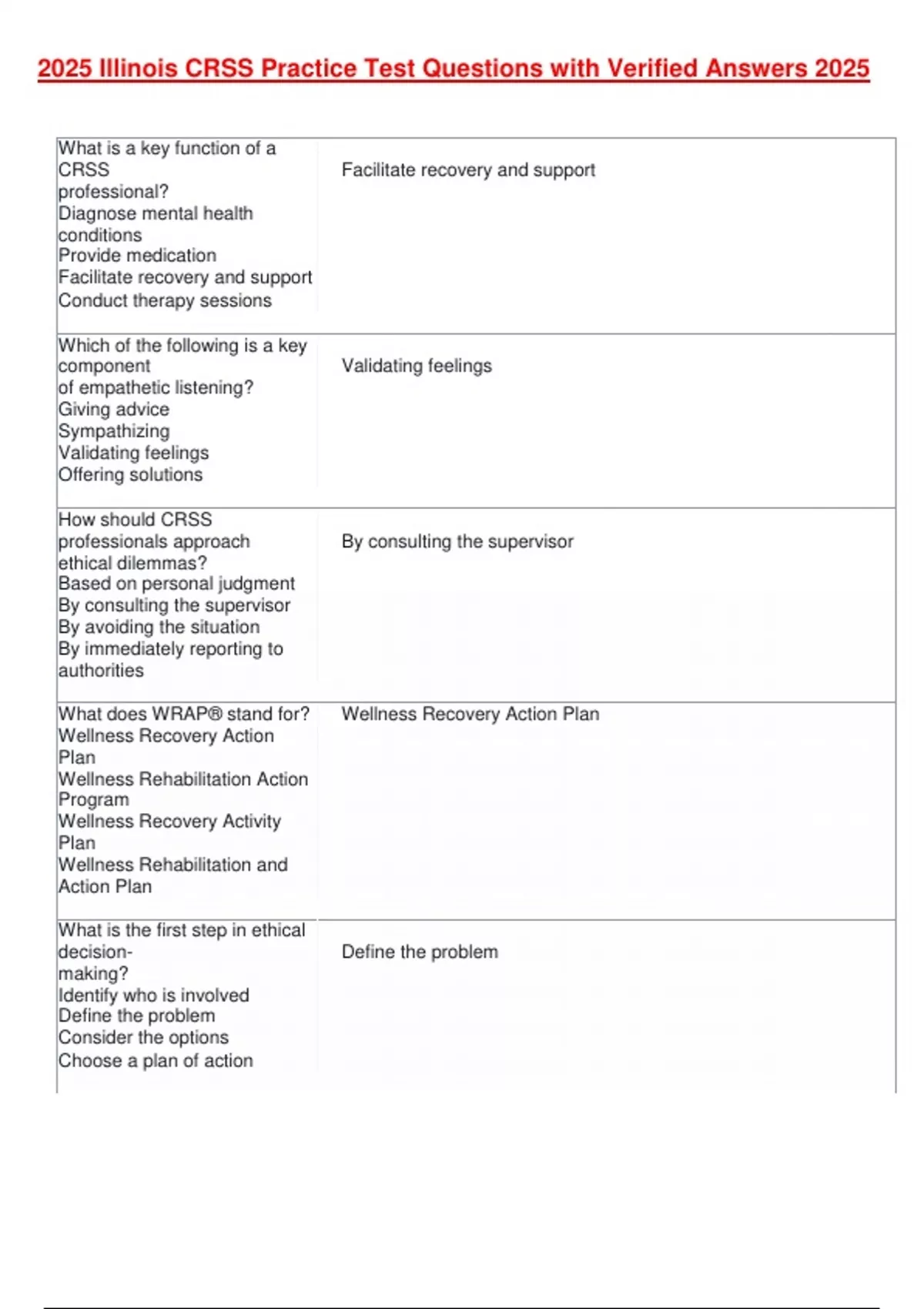 2025 Illinois CRSS Practice Test | Questions with Verified Answers ...