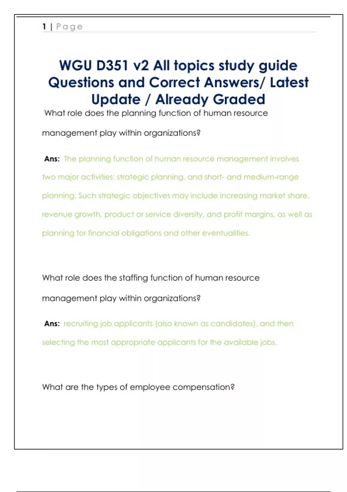 WGU D351 v2 All topics study guide Questions and Correct Answers ...