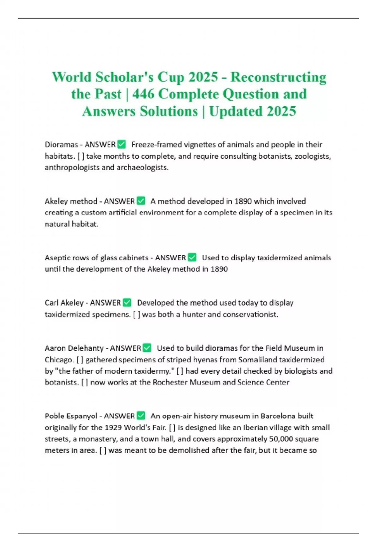 World Scholar's Cup 2025 - Reconstructing the Past | 446 Complete ...