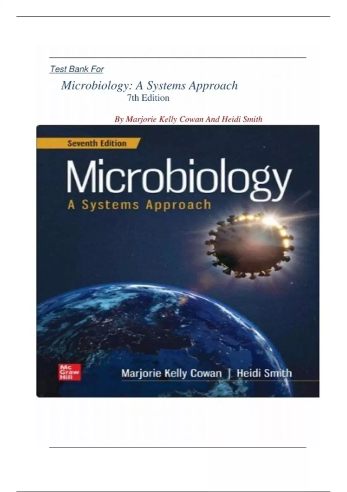 Test Bank for Microbiology, A Systems Approach, 7th Edition, Marjorie ...