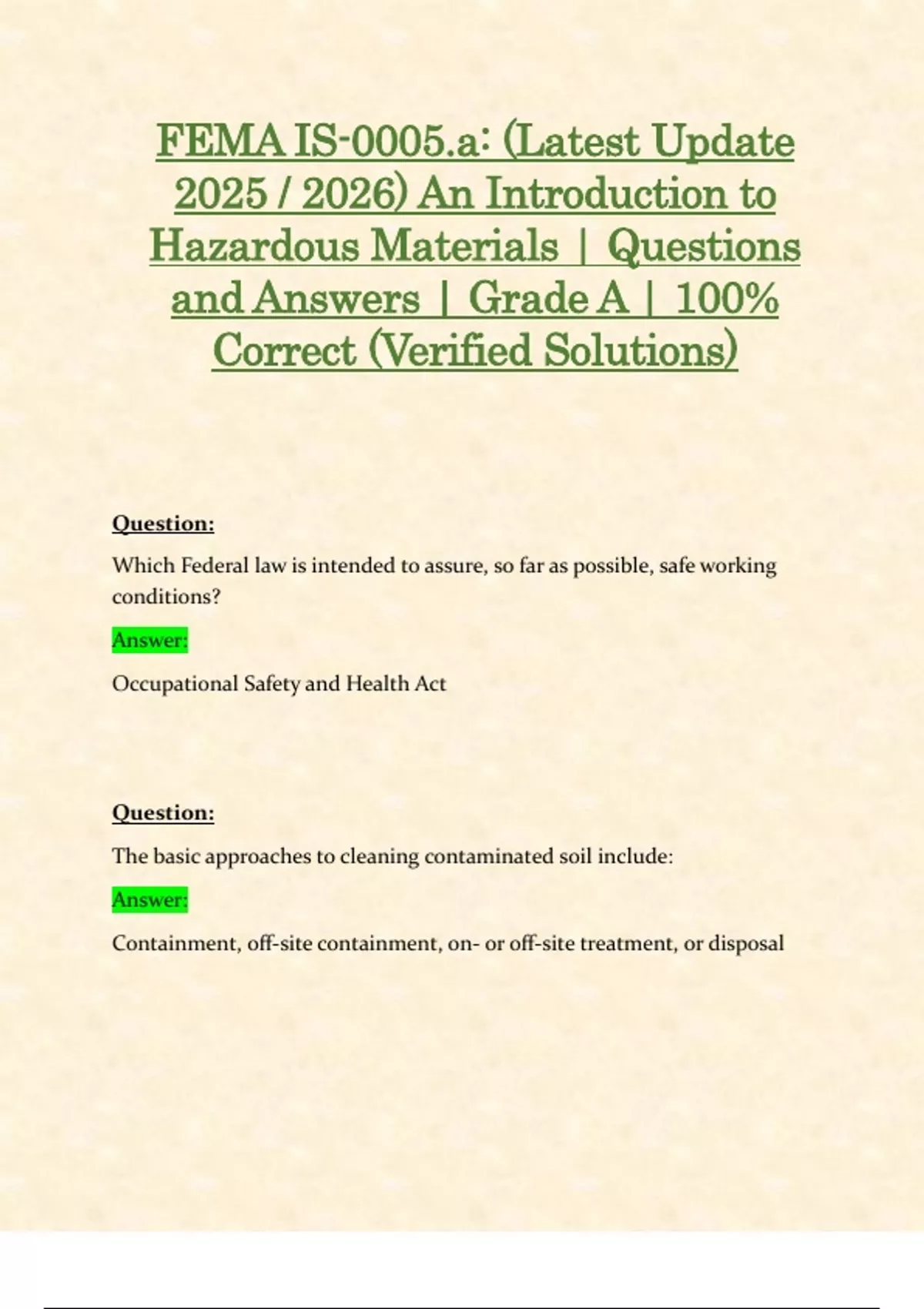 FEMA IS-0005.a: (Latest Update 2025 / 2026) An Introduction to ...