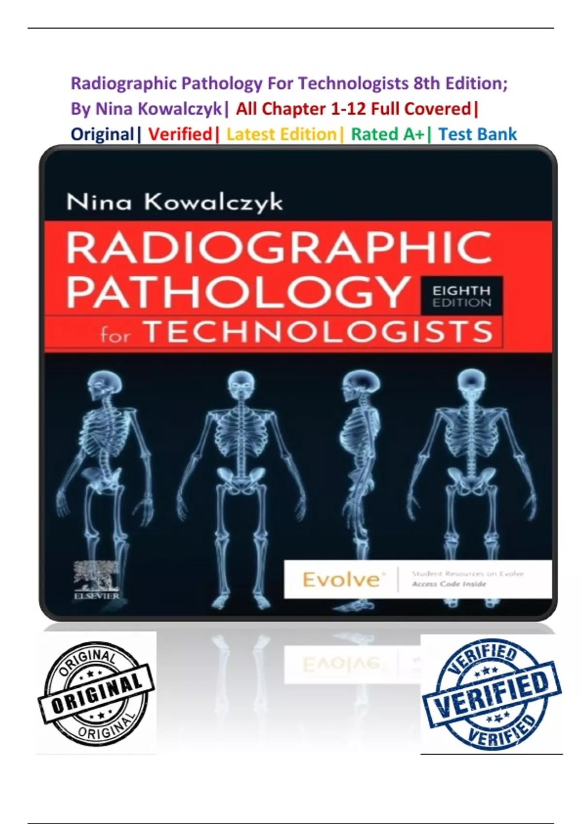 Radiographic Pathology For Technologists 8th Edition; By Nina Kowalczyk ...