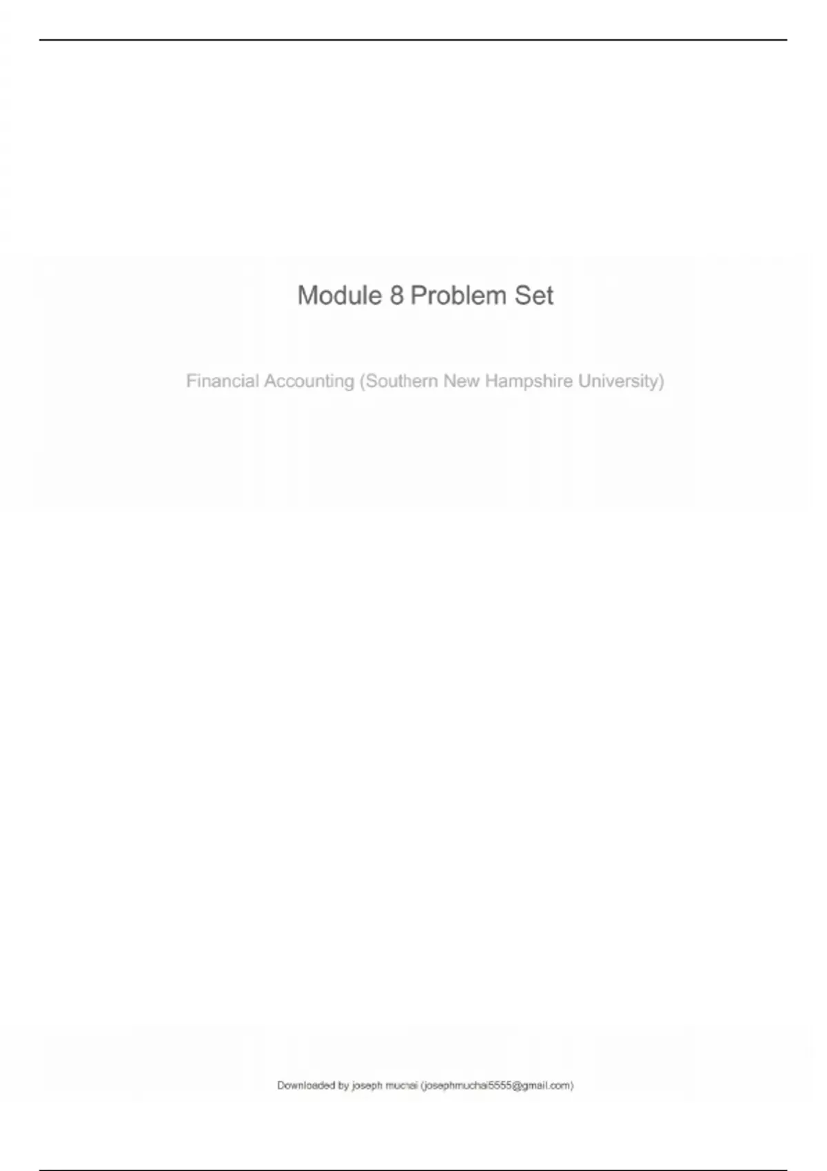 acc 201Module 8 problem set 100% completed correct answers - Acc ...