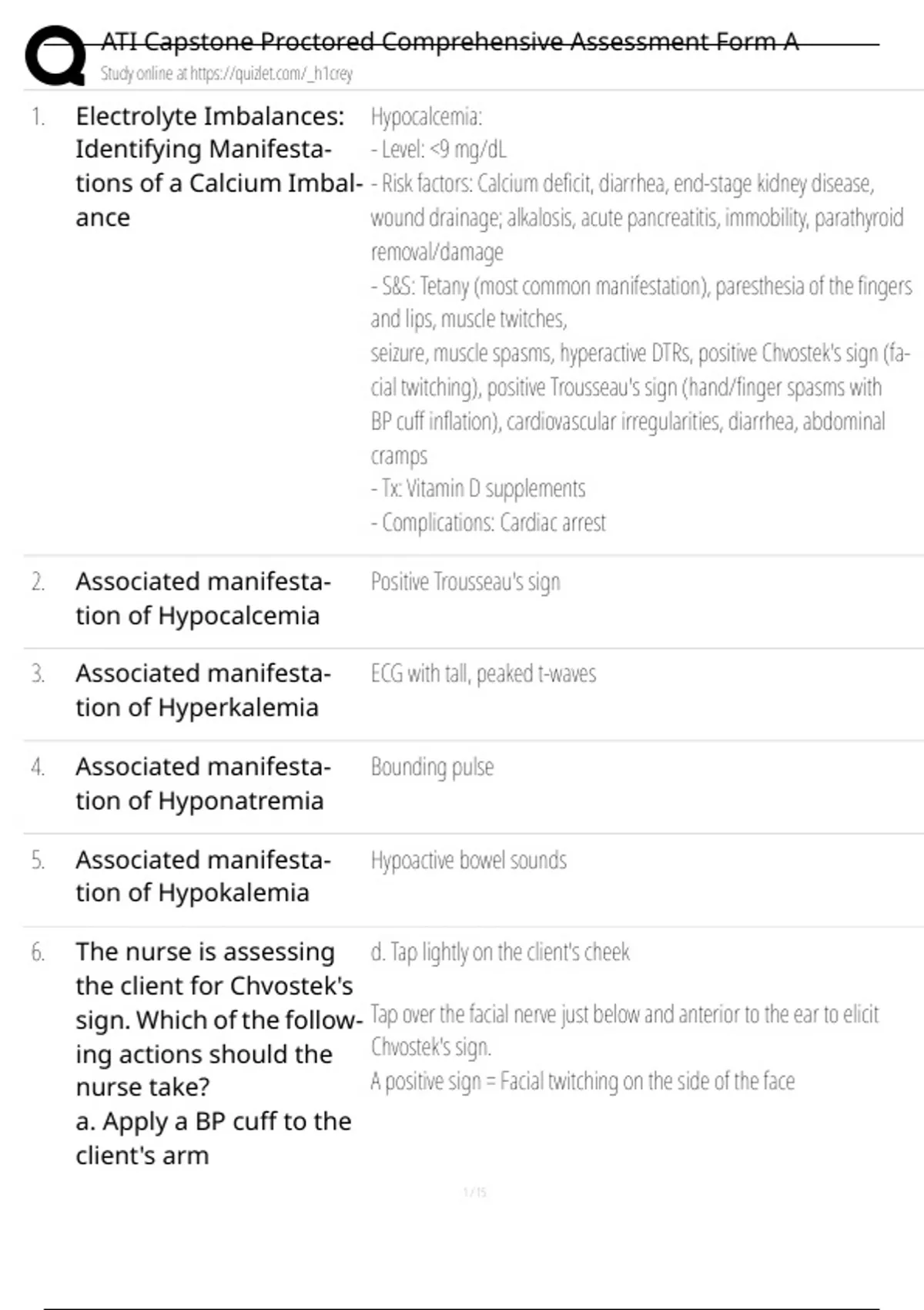 ATI Capstone Proctored Comprehensive Assessment Form A - ATI Capstone ...