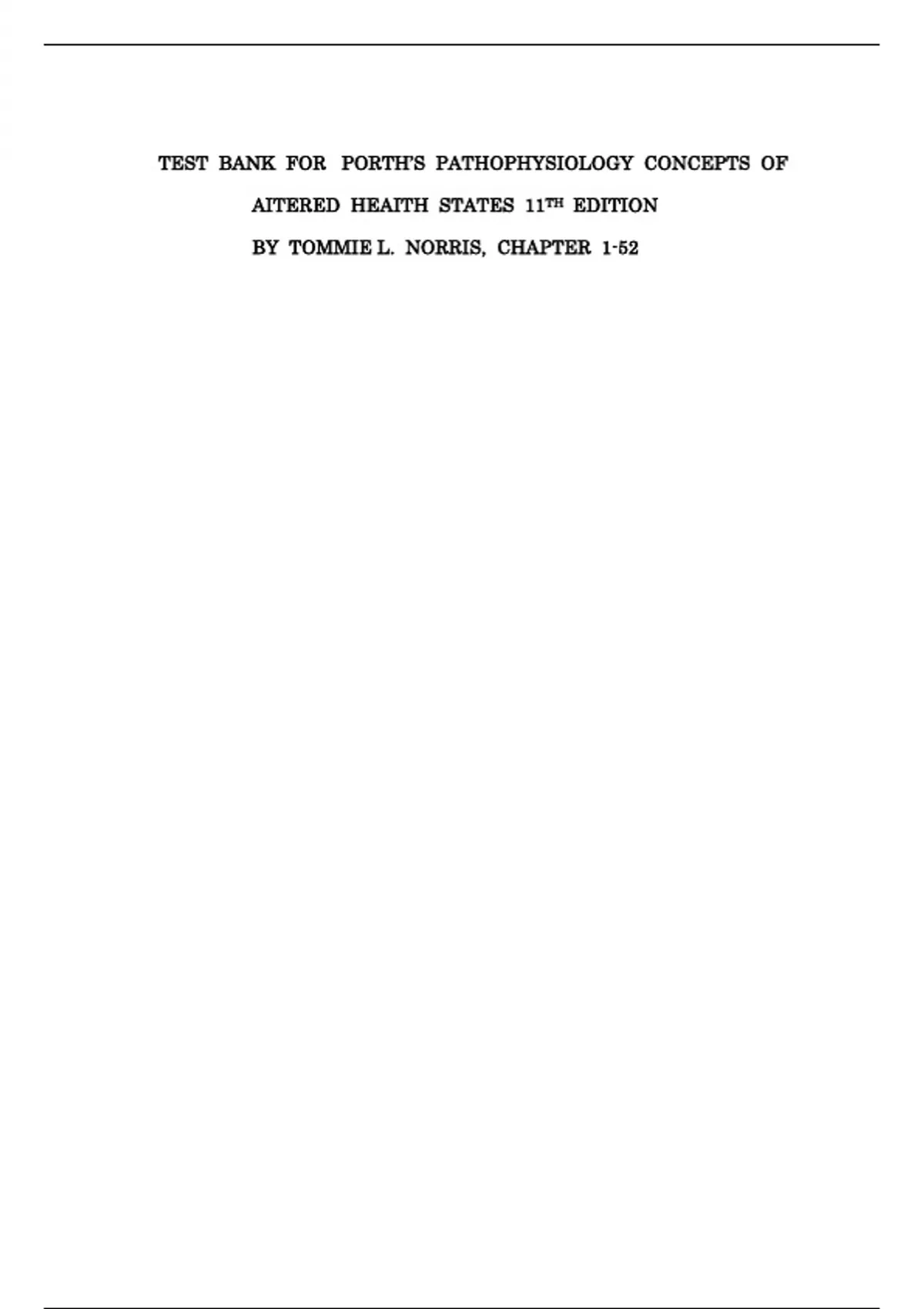 Porth's Pathophysiology: Concepts of Altered Health States — Complete ...
