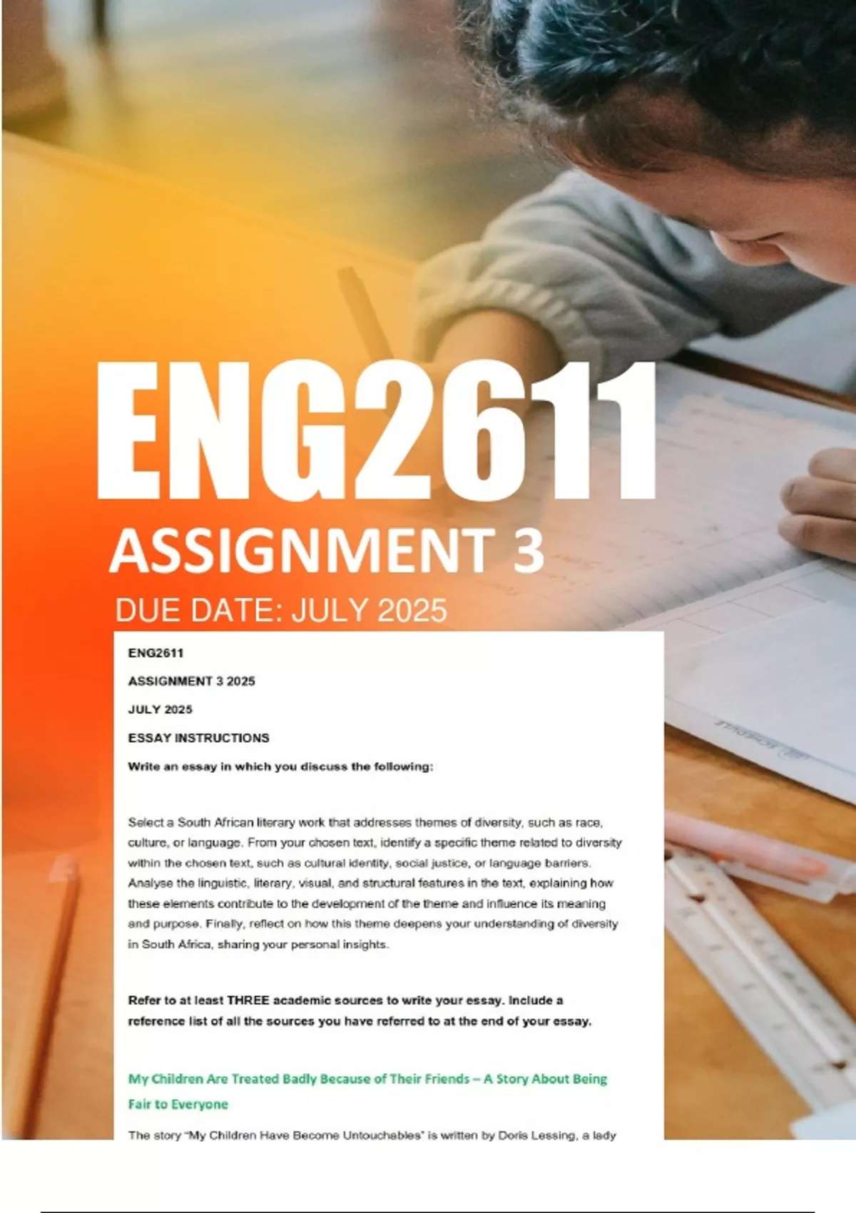 ENG2611 Assignment 3 2025 - Due July 2025 - English Language for ...