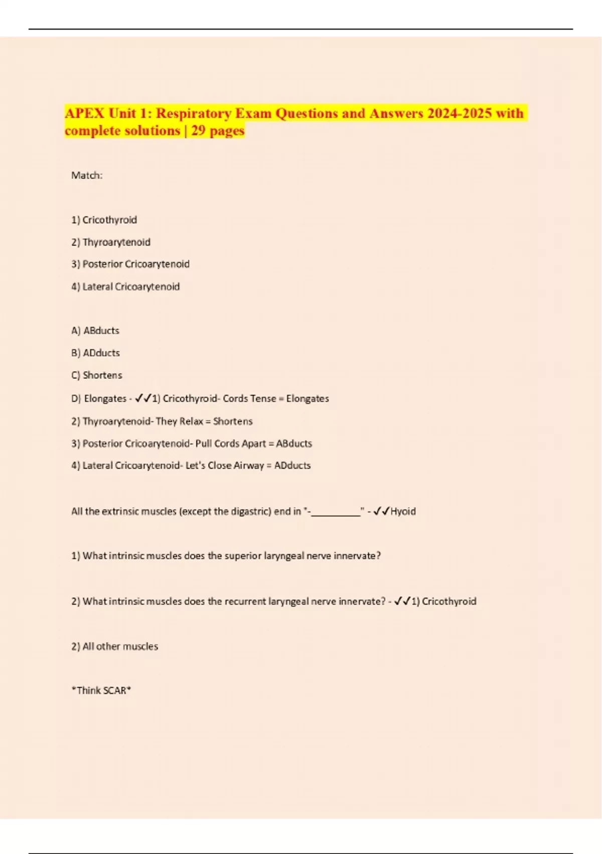 APEX Exam Questions and Answers 2024/2025 with complete solutions ...
