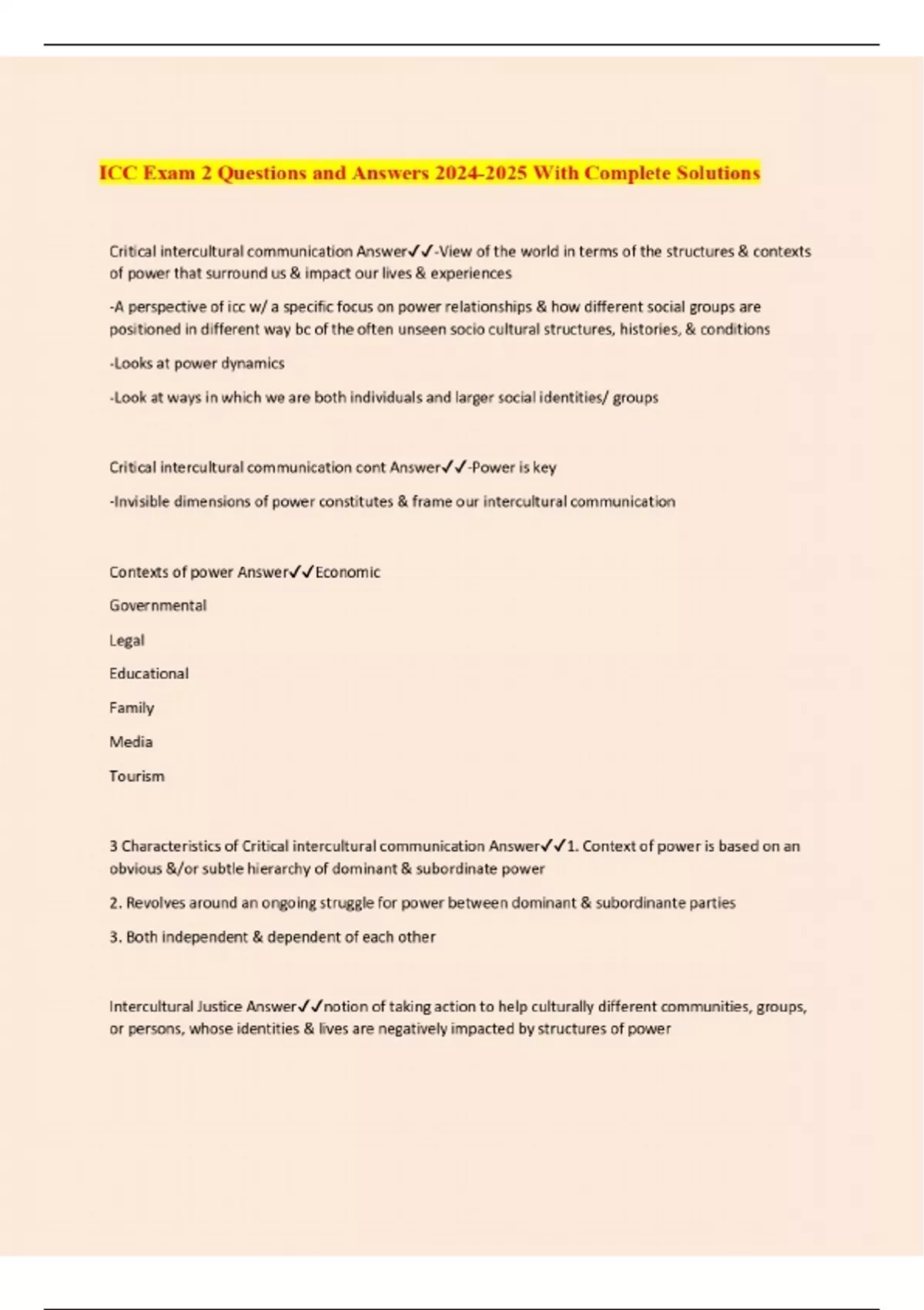 ICC Exam Questions and Answers with complete solutions - 2025 Top ...