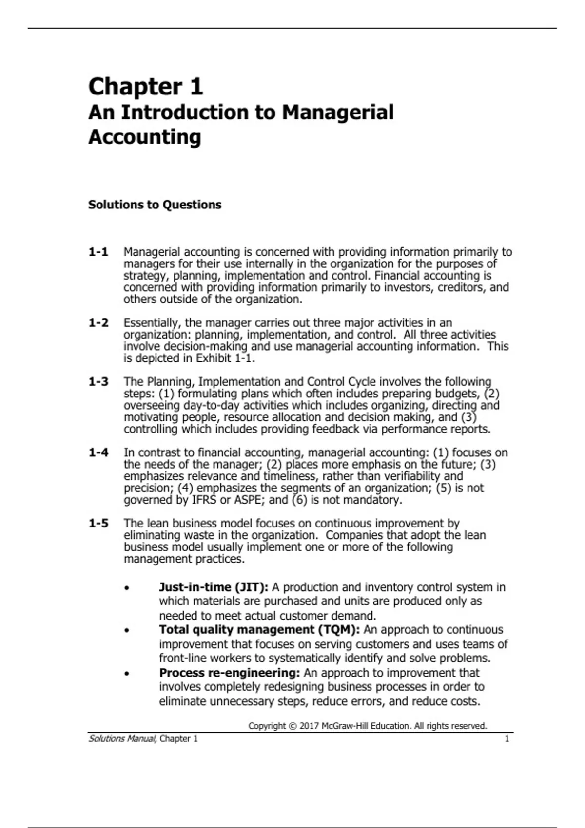 Introduction to Managerial Accounting, Fifth Canadian Edition ...