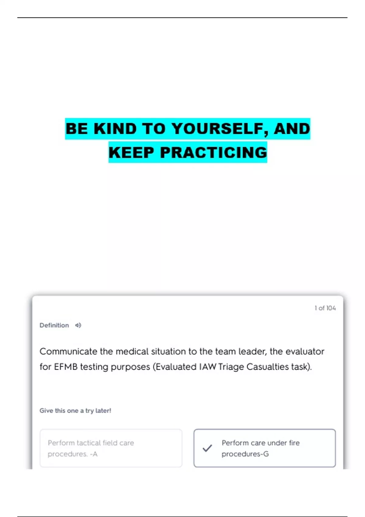 TCCC- PERFORM A TACTICAL COMBAT CASUALTY CARE PATIENT ASSESSMENT ...