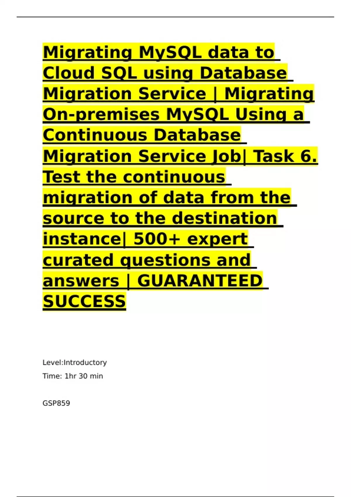 Migrating MySQL data to Cloud SQL using Database Migration Service | Migrating On-premises MySQL ...