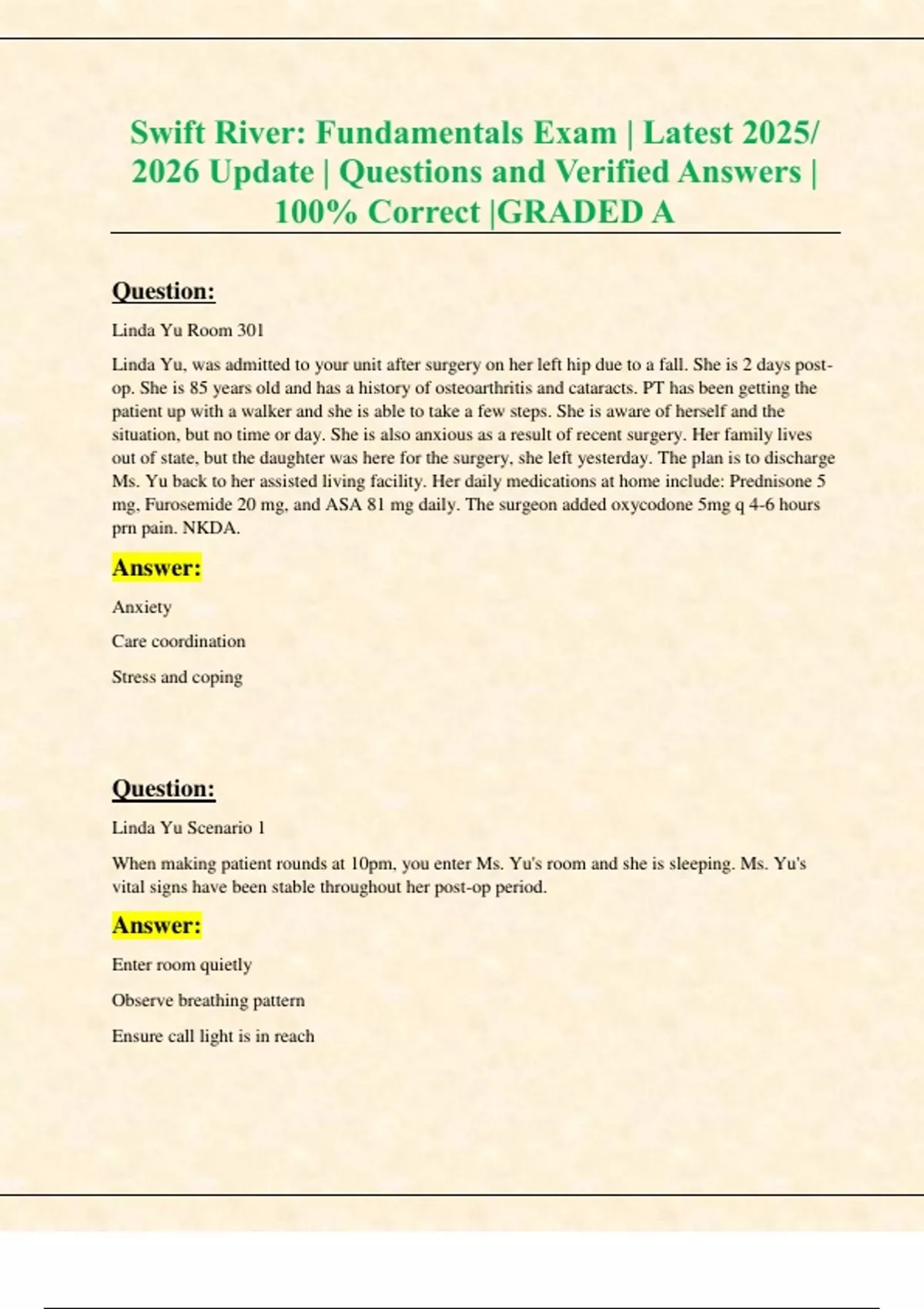 Swift River: Fundamentals Exams | Latest 2025/ 2026 Update | STUDY ...