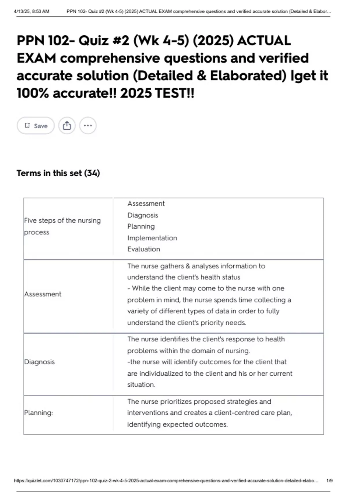 PPN 102- Quiz #2 (Wk 4-5) (2025) ACTUAL EXAM comprehensive questions ...