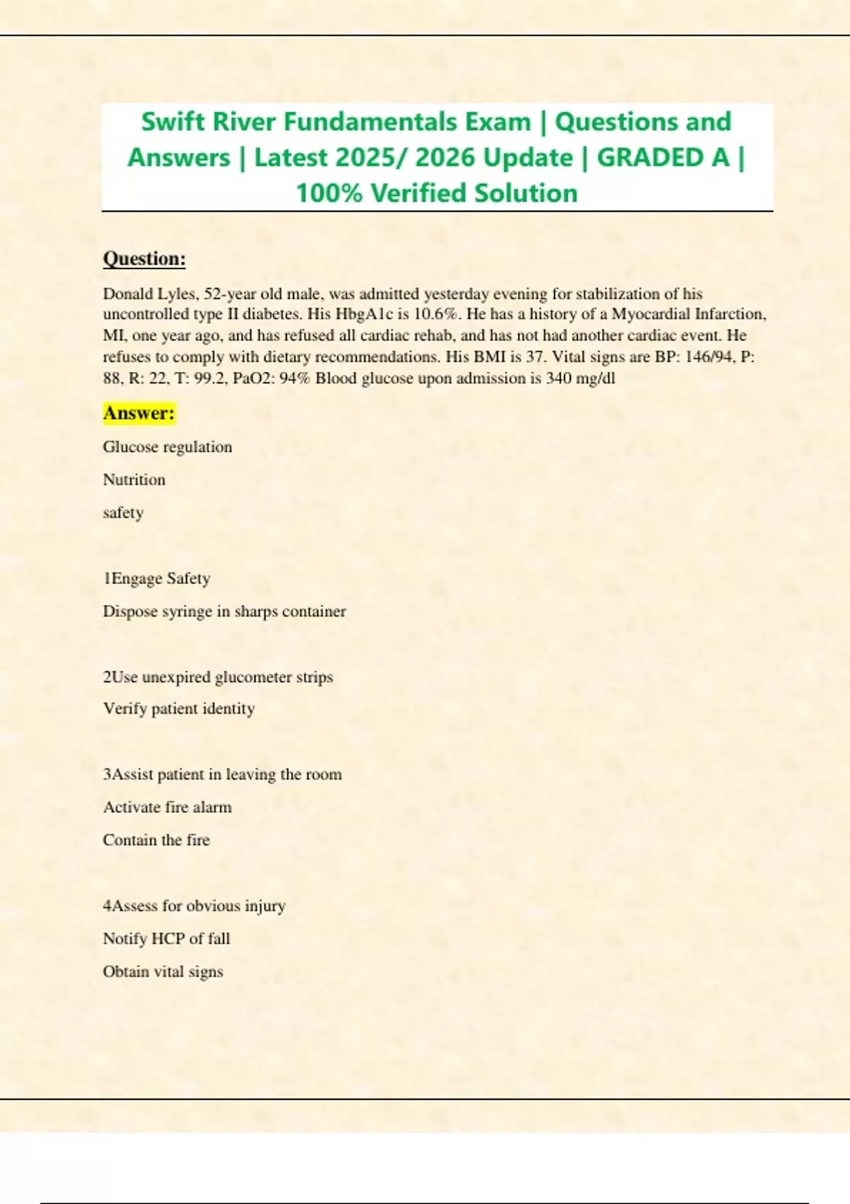 Swift River Fundamentals Exam | Questions and Answers | Latest 2025/ ...