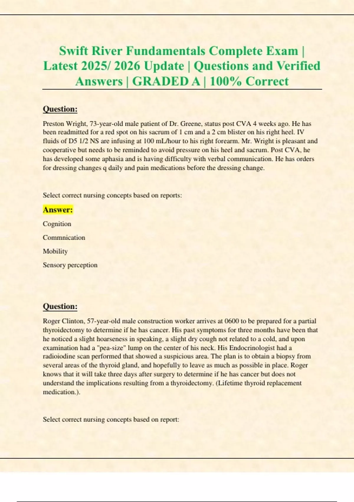 Swift River Fundamentals Complete Exam | Latest 2025/ 2026 Update ...