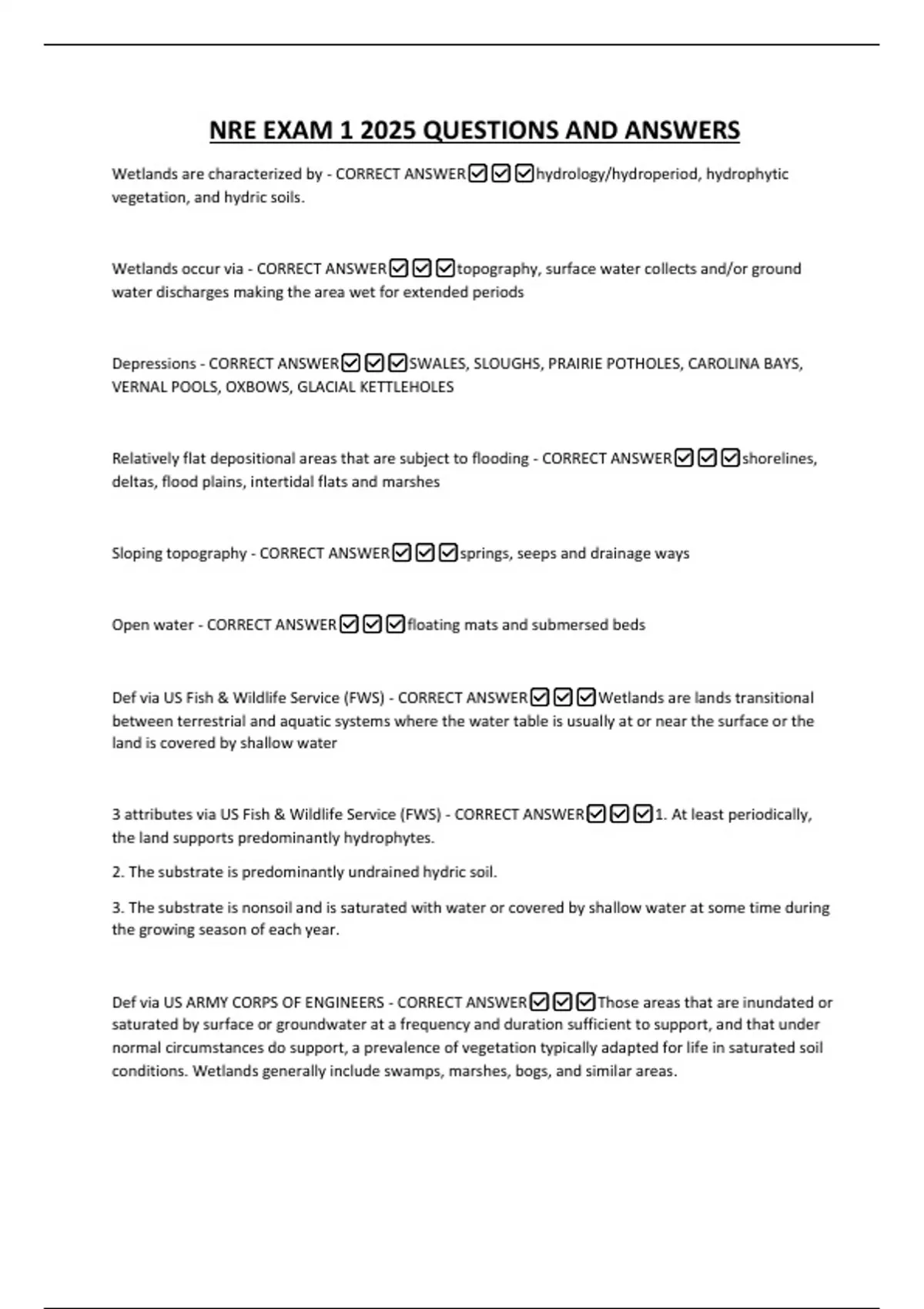 NRE EXAM 1 2025 QUESTIONS AND ANSWERS - NRE - Stuvia US