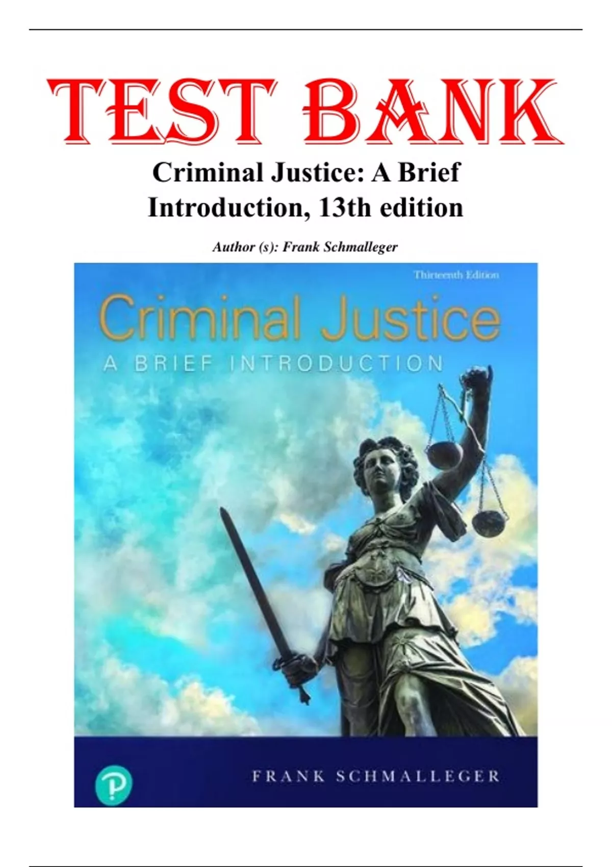Test Bank For Criminal Justice: A Brief Introduction 13th Edition by ...