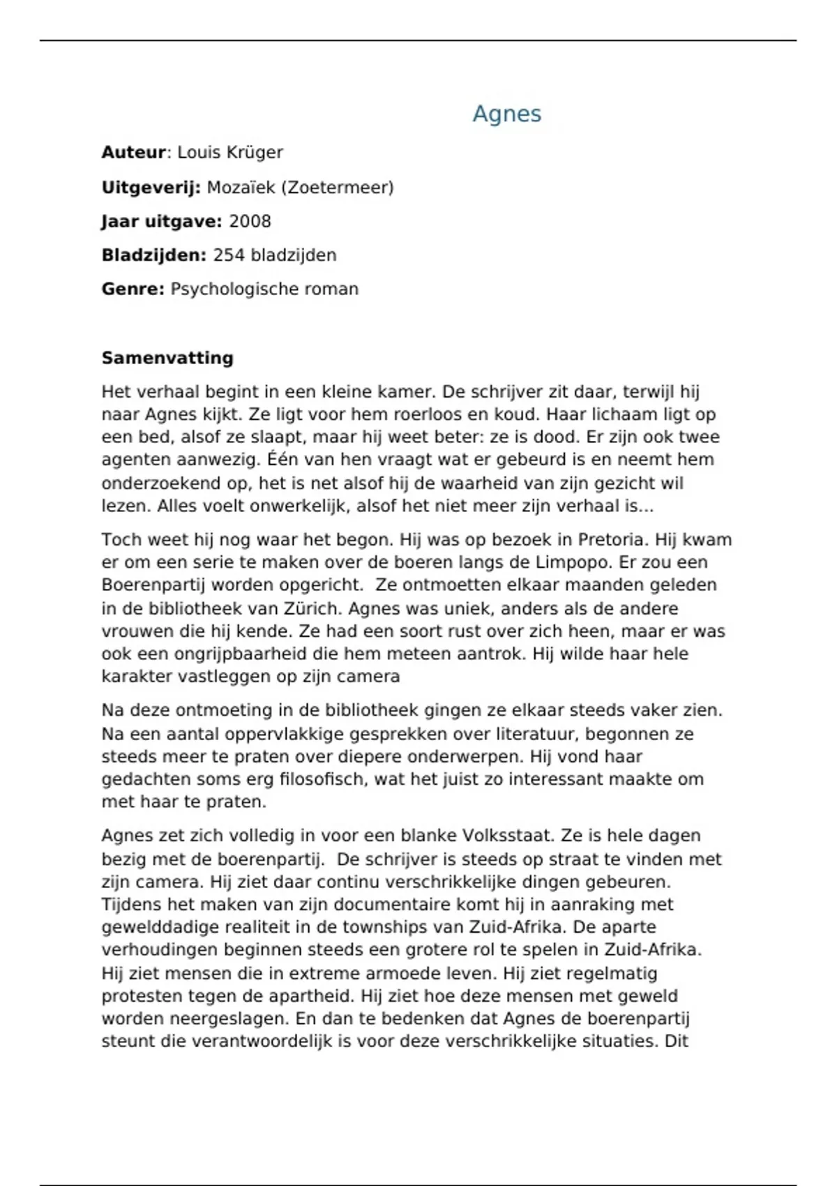 Boekverslag Nederlands - Nederlands - Stuvia NL