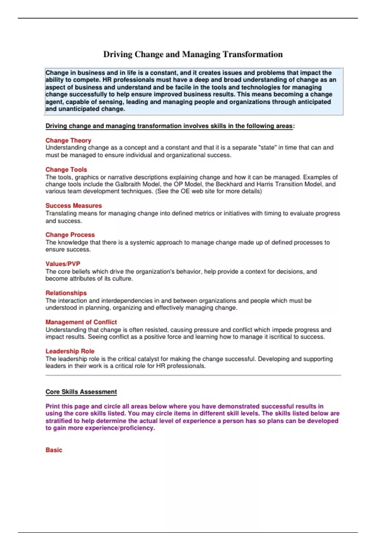 Summary driving_change_and_managing_transformation - HRD - Stuvia US