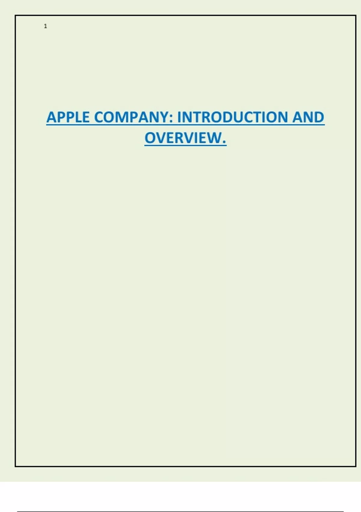 APPLE COMPANY: INTRODUCTION AND OVERVIEW - APPLE CERTIFICATION. - Stuvia US