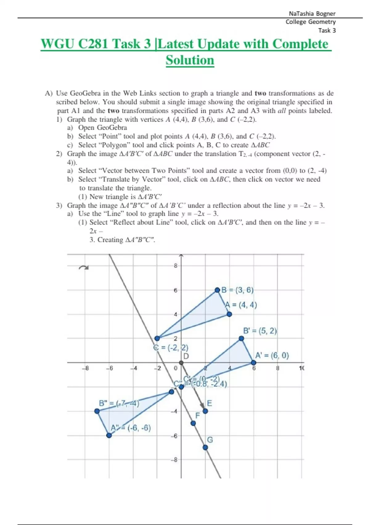 WGU C281 Task 3 |Latest Update with Complete Solution - C281 - Stuvia US
