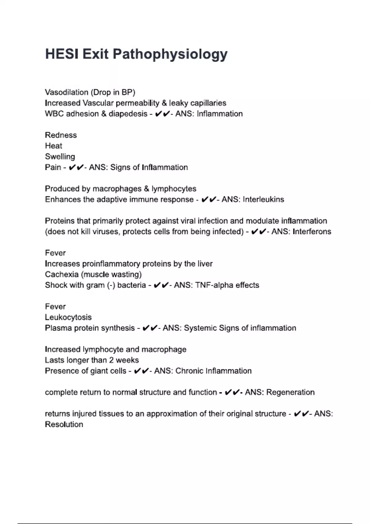 HESI Exit Pathophysiology Questions and Answers (2025 / 2026) (Verified ...