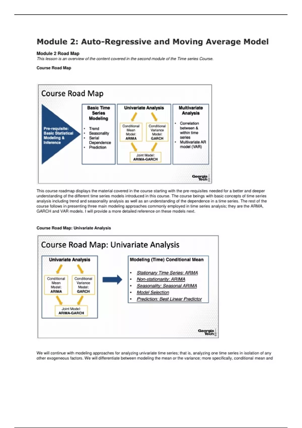 ISYE 6402 Module 2 Lessons on Concepts | Complete Solutions - ISYE 6402 ...