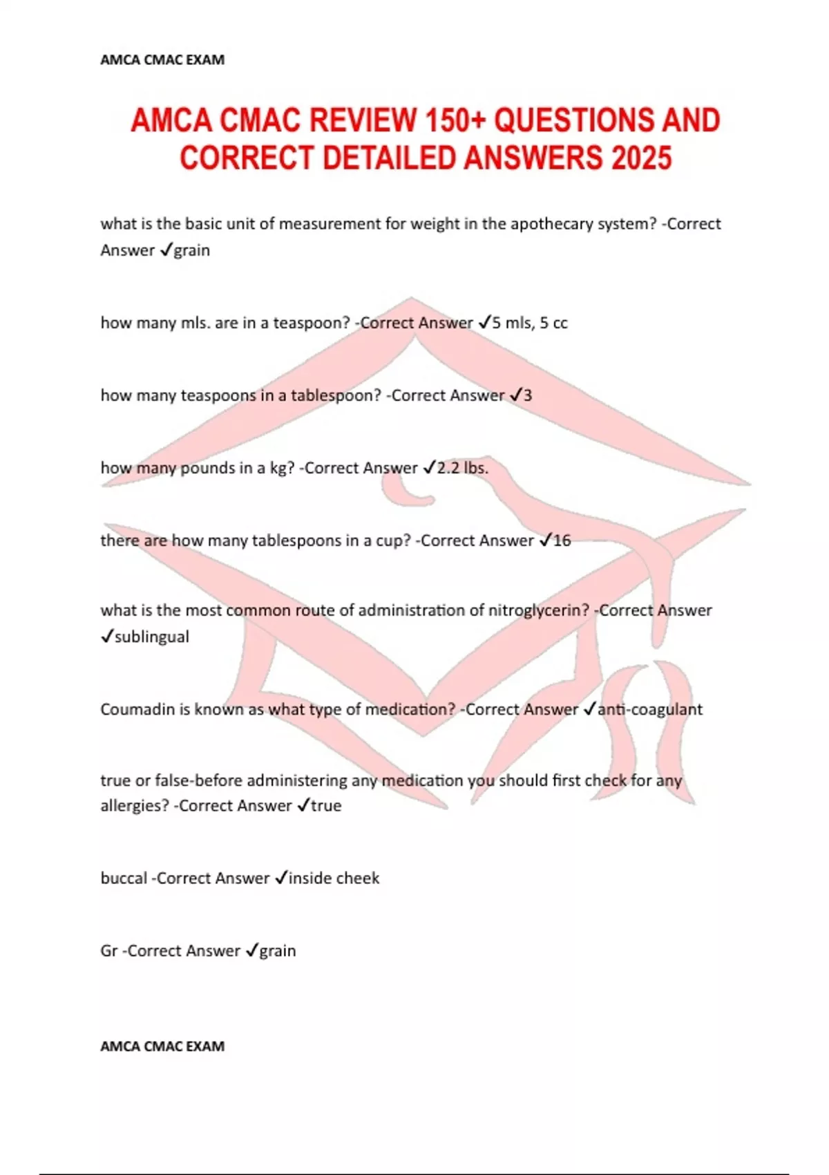 AMCA CMAC REVIEW 150+ QUESTIONS AND CORRECT DETAILED ANSWERS 2025 - AMCA CMAC - Stuvia US