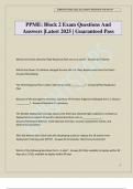 PPME: Block 2 Exam Questions And Answers |Latest 2025 | Guaranteed Pass ...
