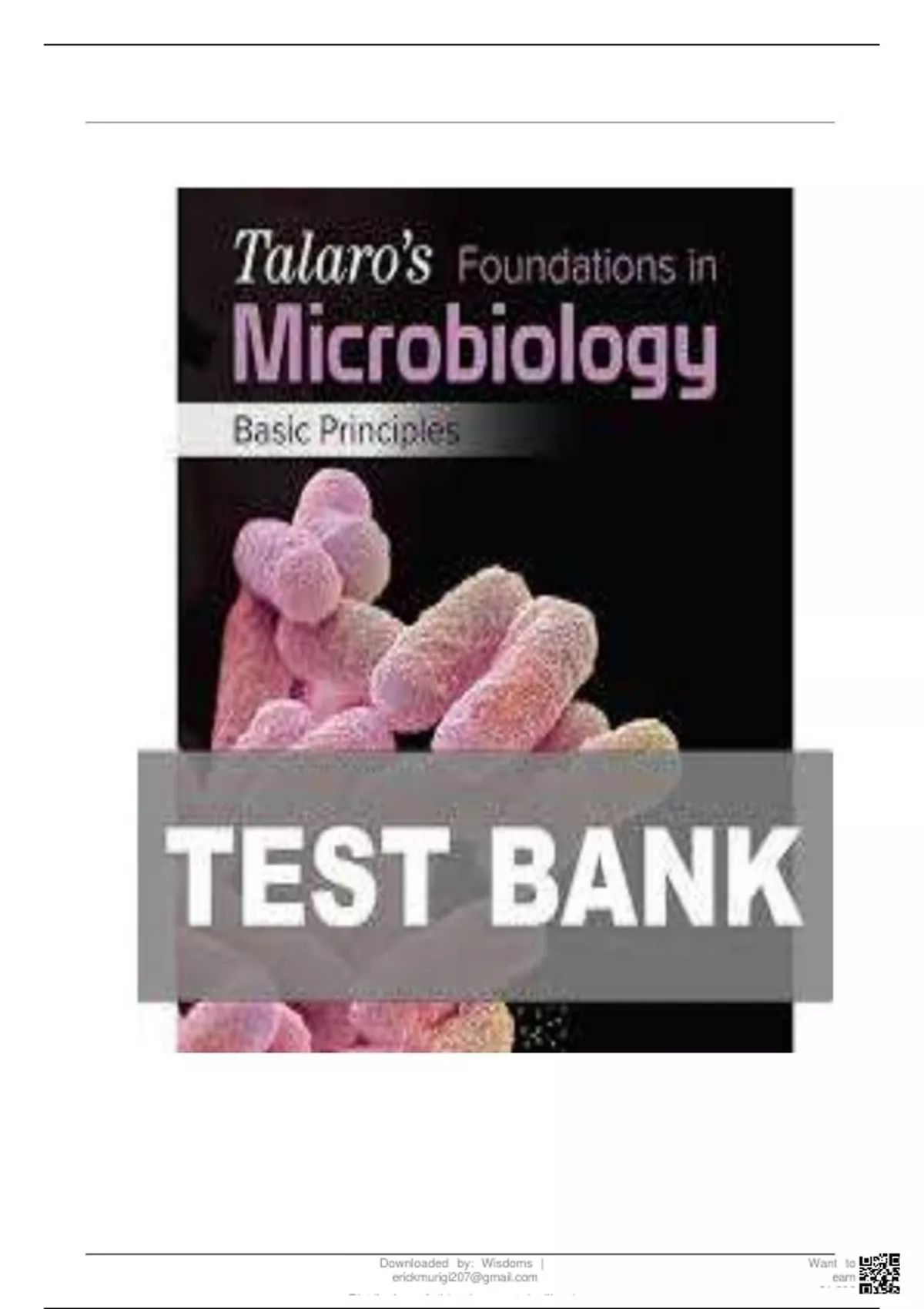 TEST BANK FOR Talaro's Foundations in Microbiology 12th Edition Barry ...